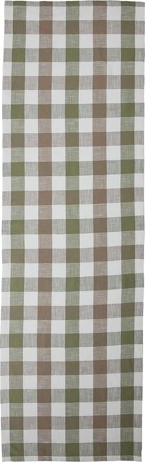 MOUNTAIN LODGE Běhoun na stůl 50 x 160 cm - zelená/hnědá
