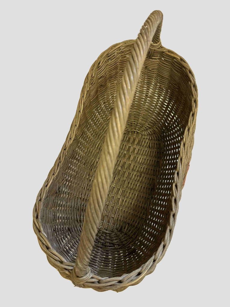 Vingo Ratanový nákupní koš s podélnou ručkou, 55 x 32 cm