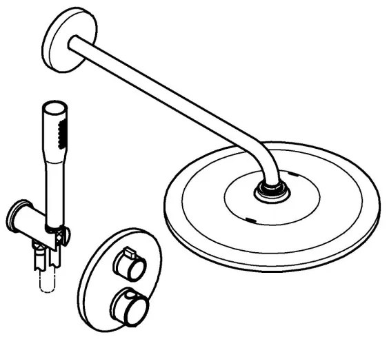GROHE 34880000 - Podom. statická sprchová baterie GROHTHERM SMARTCONTROL chrom