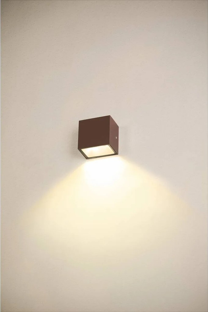 LA 1005150 SITRA S WL SINGLE venkovní LED nástěnné přisazené svítidlo rezavé CCT switch 3000/4000 K - BIG WHITE (SLV)