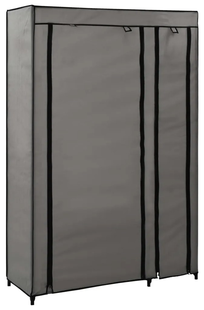 Skládací šatní skříň šedá 110 x 45 x 175 cm textil 282423