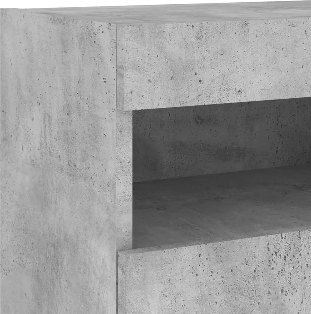vidaXL 5dílná obývací stěna s LED osvětlením kompozitní dřevo [3216746] Barva: Betonová šedá