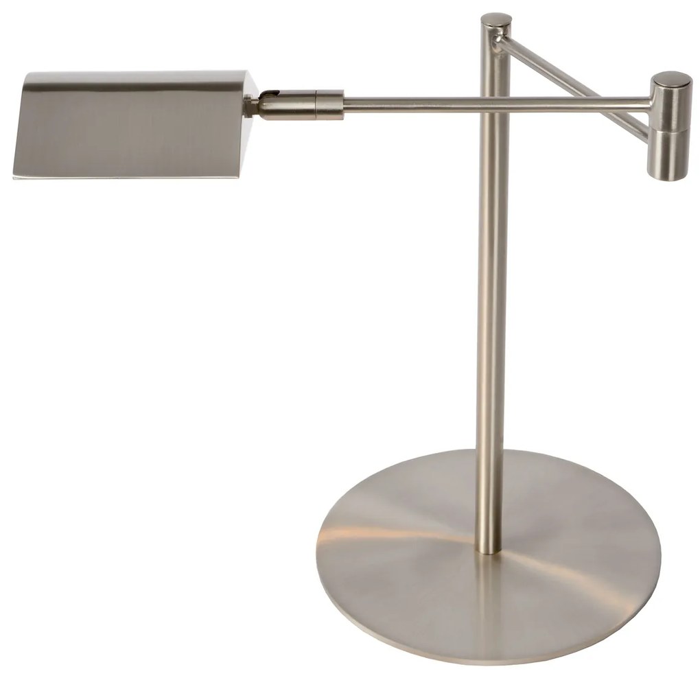 Lucide 19665/09/12 stolní LED lampa Nuvola saténový chrom, 9W, 3000K, 38cm