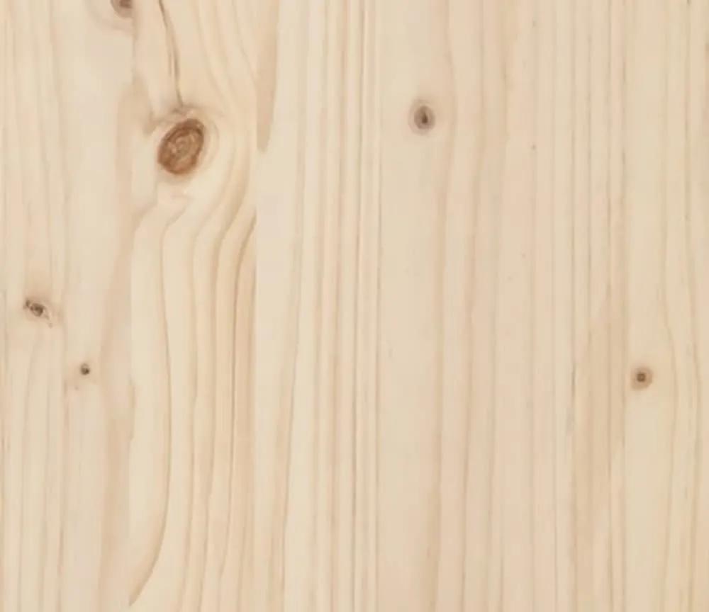 vidaXL Rám postele s čelem 120 x 200 cm masivní dřevo [3194958] Barva: Bílá