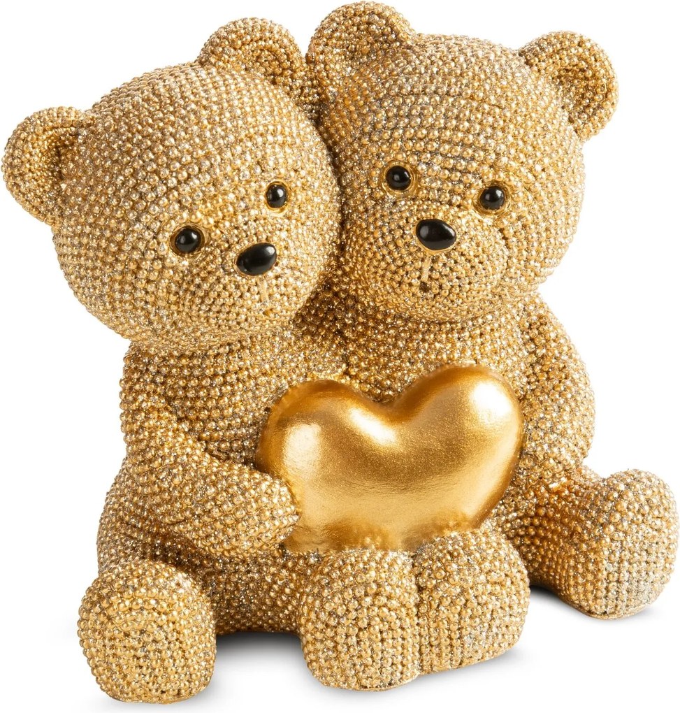 DEKORAČNÍ SOŠKA BEAR 11X10 CM ZLATÁ