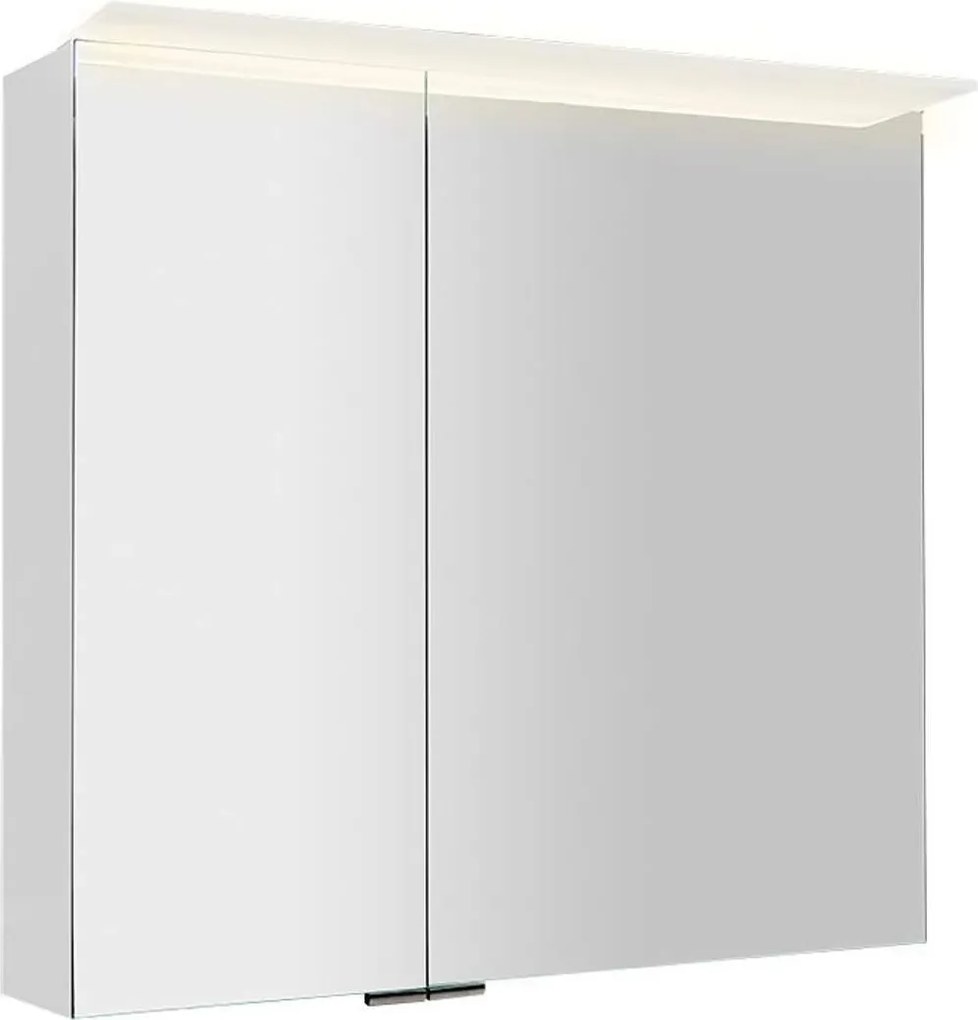 Sapho Linex - Zrcadlová skříňka s LED osvětlením 80x70x15 cm, 2x dvířka, bílá LX080-0030