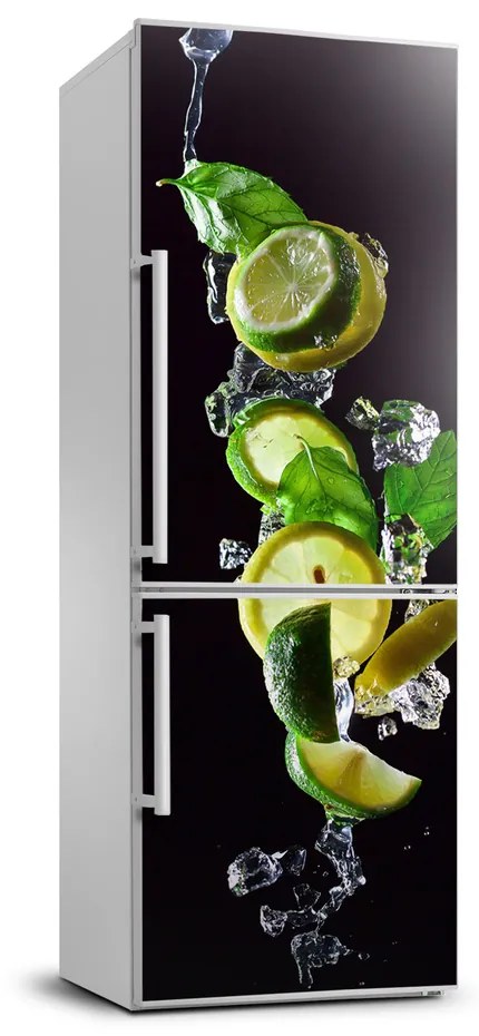 Wallmuralia Foto nálepka na ledničku Limetka a citron 60x180 cm