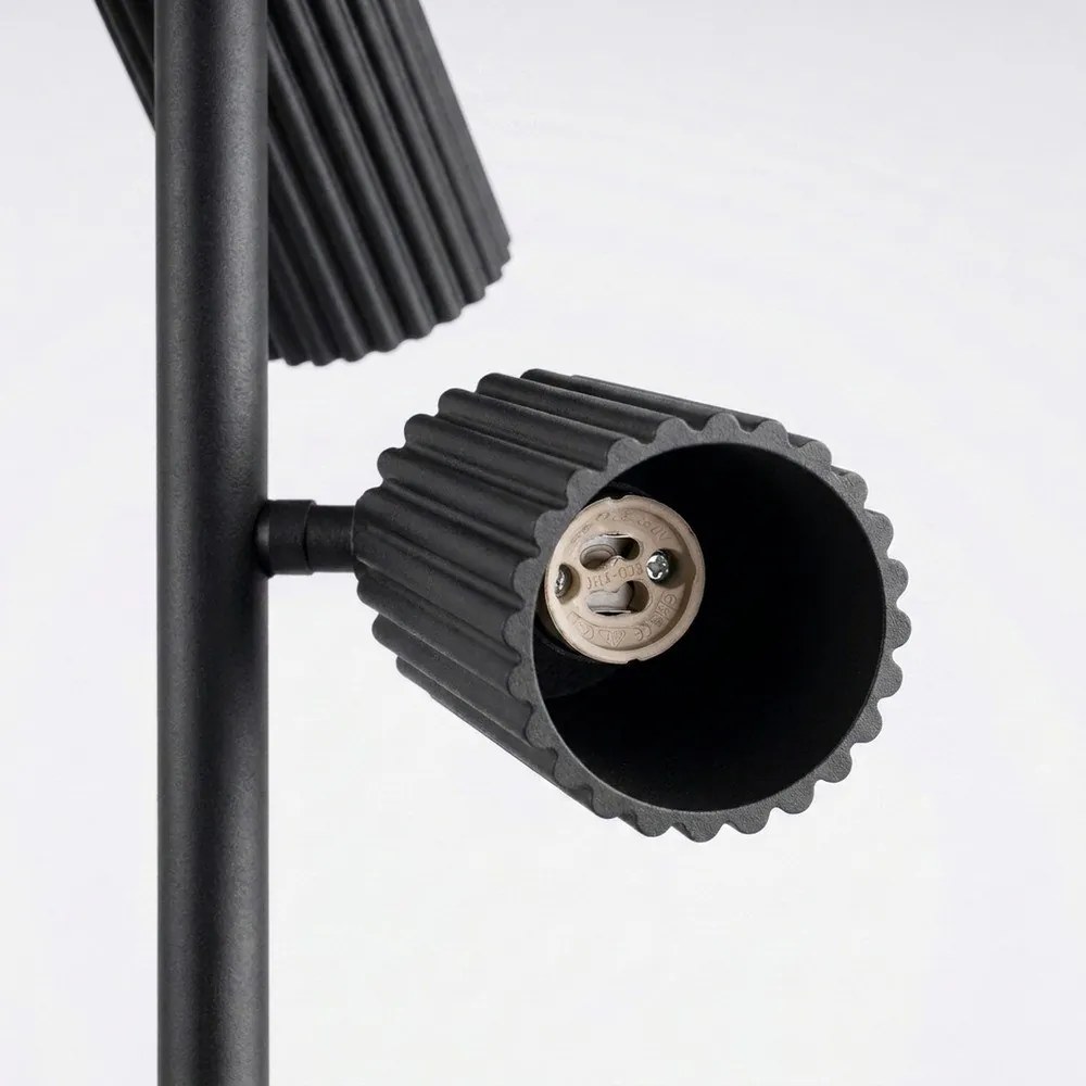 Černá hliníková stojací lampa s ohybatelnou konstrukcí (výška 155 cm) Gleam – Sollux