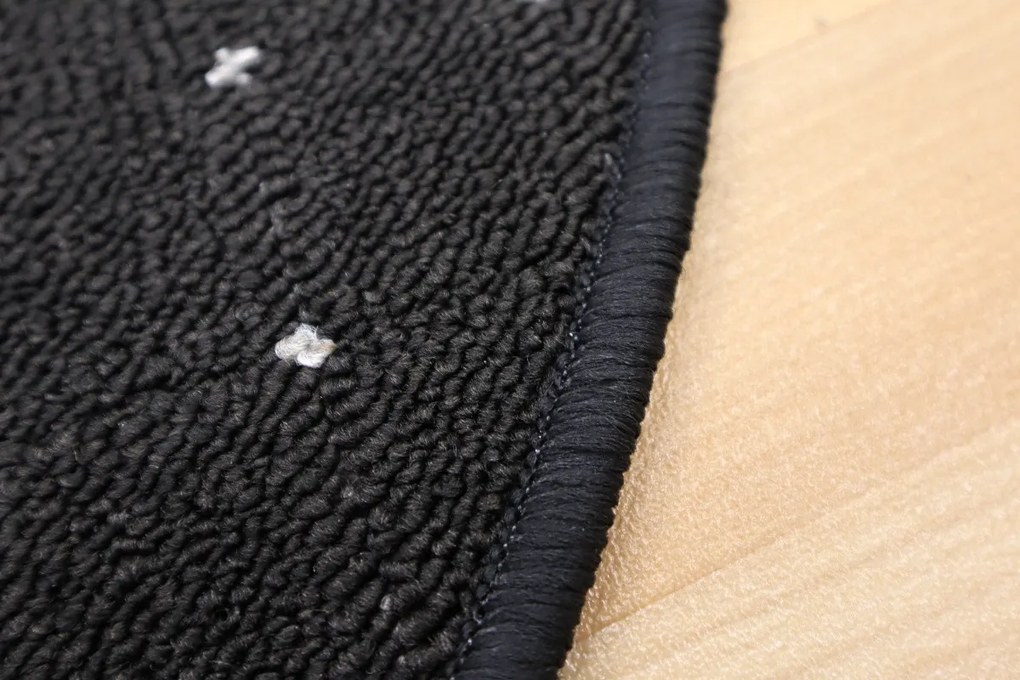 Condor Carpets, Kusový koberec Udinese antracit kruh, 100x100 (průměr) kruh, šedá, chodba / předsíň