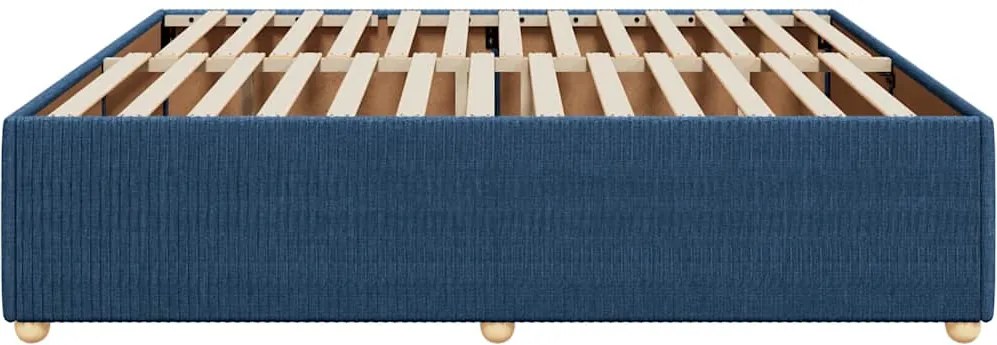Rám postele bez matrace modrý 200 x 200 cm textil 3284969
