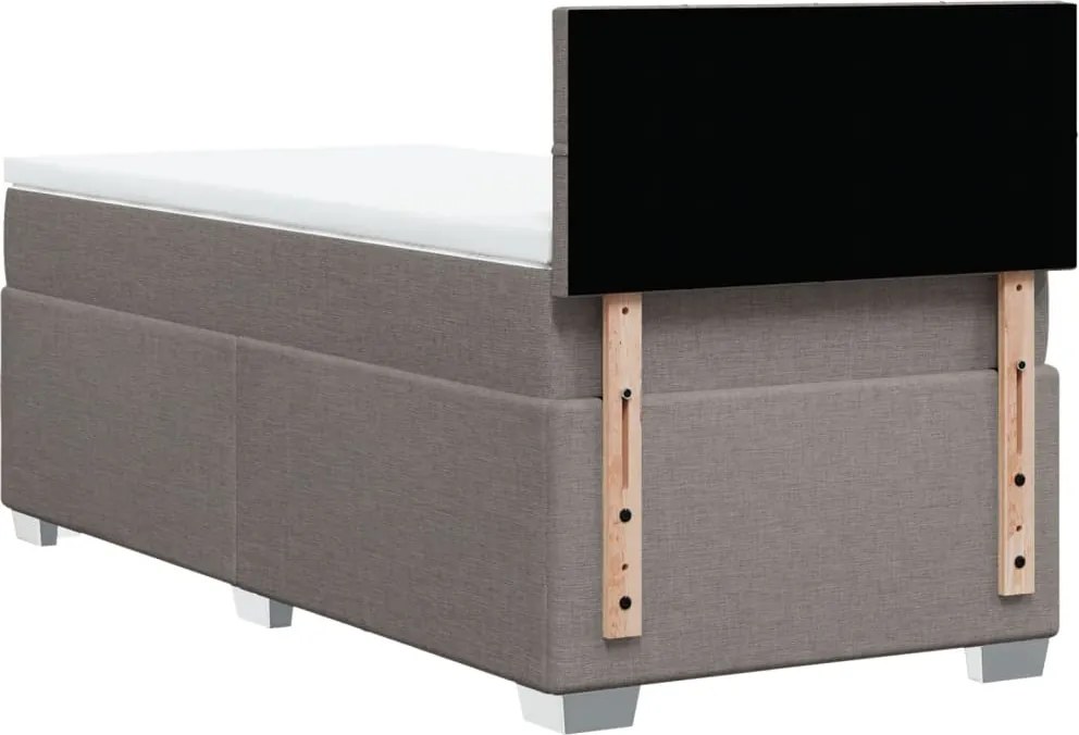 Box spring postel s matrací taupe 90x200 cm textil 3285775