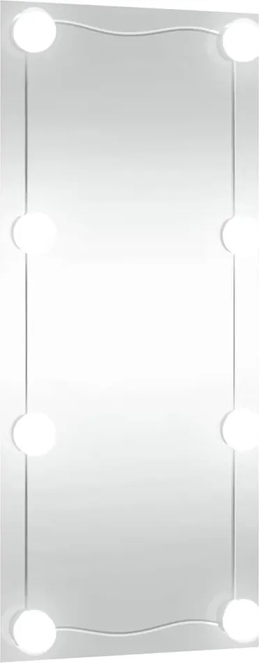 Nástěnné zrcadlo s LED osvětlením 40 x 80 cm sklo obdélníkové 3189153