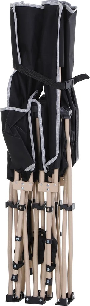 Kempinkové lůžko Outsunny Skládací kempinkové lůžko s přenosnou taškou 190 x 68 x 52 cm Oxford Black ideální pro kempování a outdoorové aktivity | Ao…