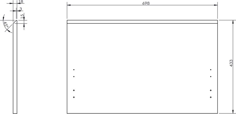 Mexen Orio, koupelnová skříňka 100 cm s pravým umyvadlem Vela, 1S, 1D, bílá matná, 91A13-10047-3-BBFF01-W23P01