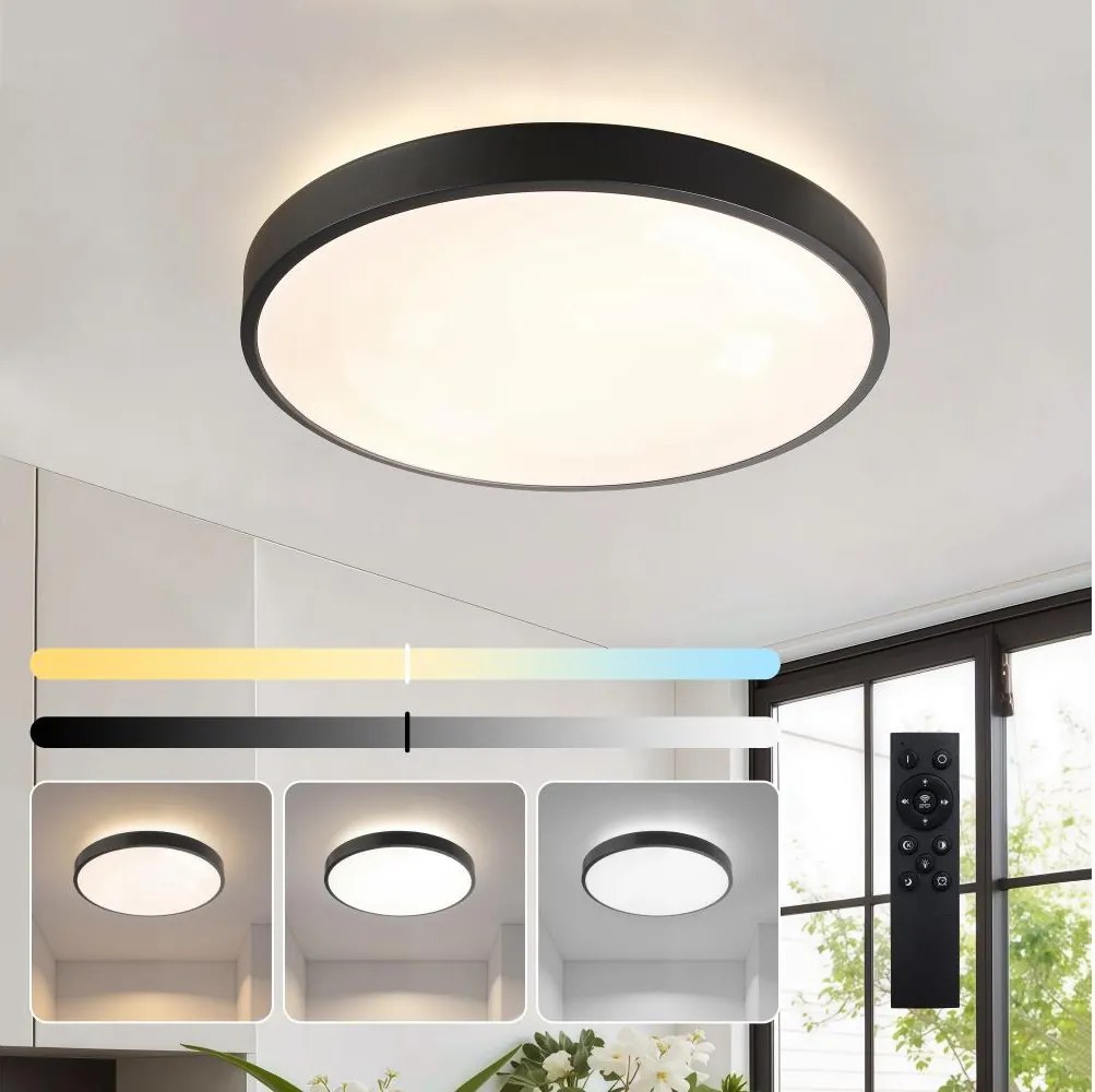 Brilagi - LED Stmívat. svítidlo GLASS POOL DOUBLE LED/48W/230V 40 cm černá + DO