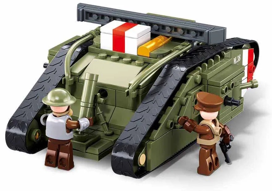 Sluban Army M38-B1296 Tank WWII Mark Vs