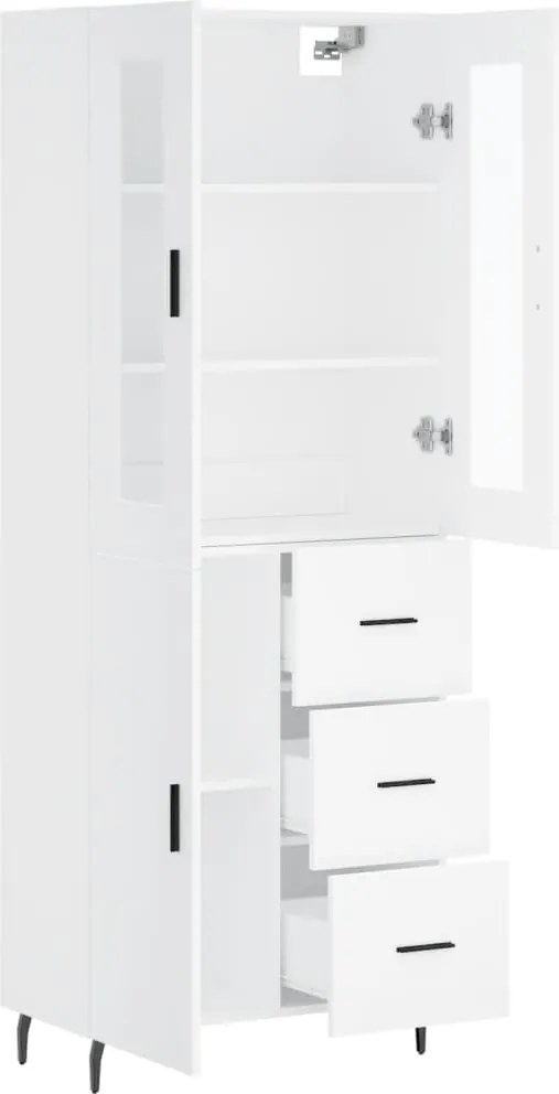 Skříň highboard bílá 69,5 x 34 x 180 cm kompozitní dřevo 3198481