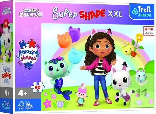 Trefl Super Shape XXL Gabby's friends 60 dílků