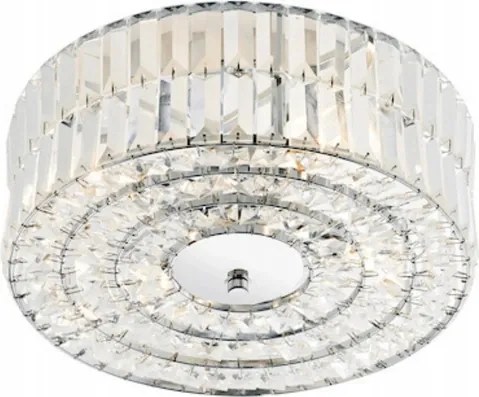 Křišťálová stropní svítidlo Errol ERR5250 Dar Lighting glamour kulatá chromová