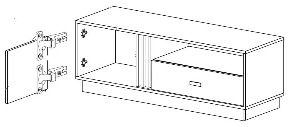 ALLMO | TV stolek AL05 | 125 cm | dub estana/antracit