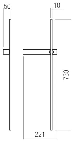 Redo 01-4673 - LED Nástěnné svítidlo TANGENT LED/6W/230V CRI 90 černá