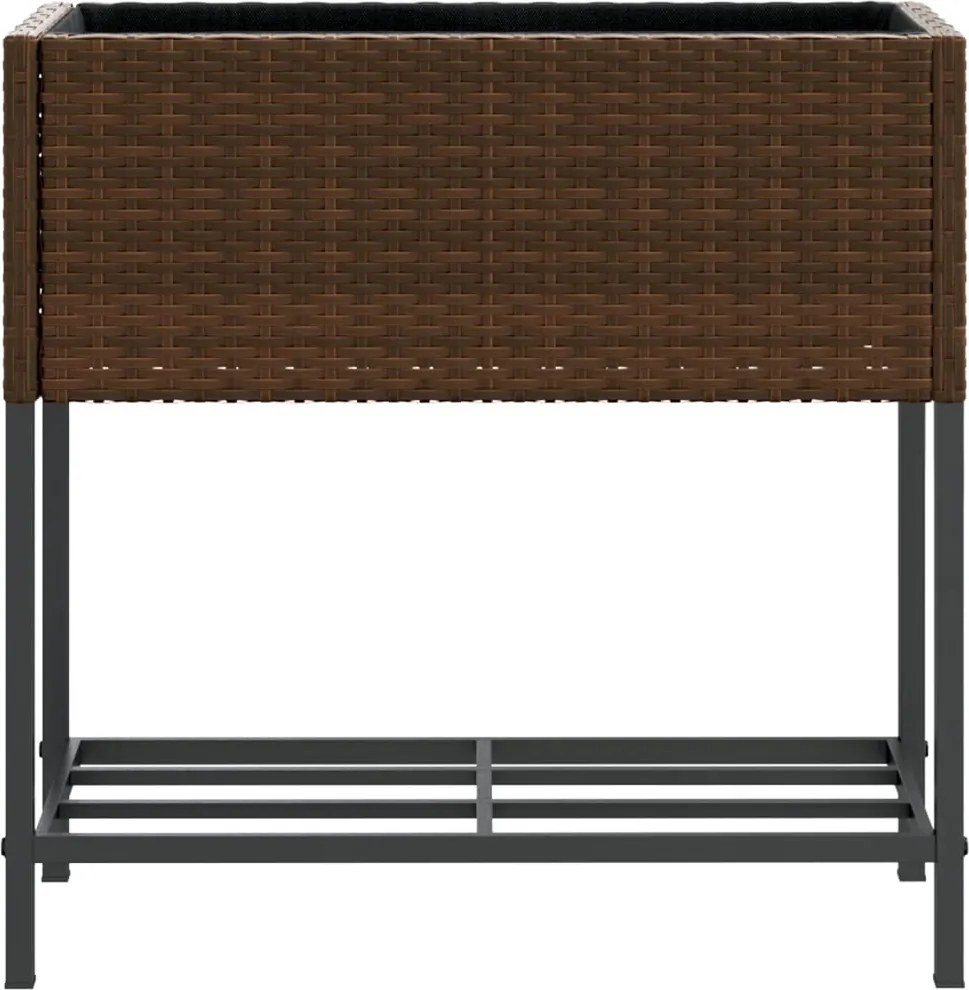 Zahradní truhlíky s policí 2 ks hnědé 70 x 28 x 70 cm 3210511