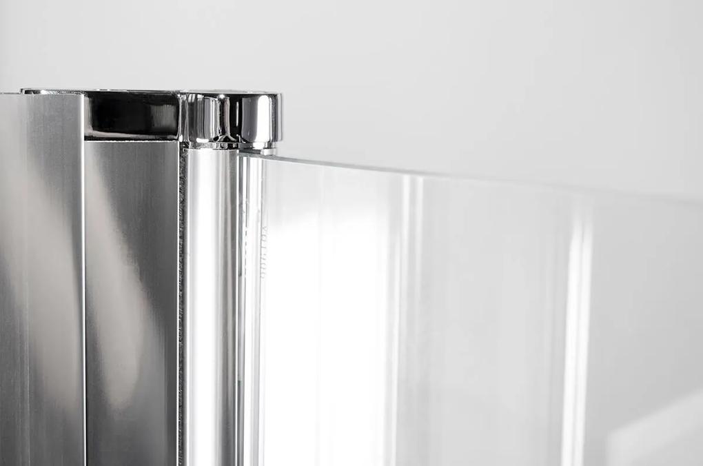 ARTTEC Sprchový kout rohový COMFORT D 18 grape sklo 100 x 80 x 198 cm s vaničkou z litého mramoru LINEA