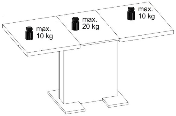 Jídelní stůl Britt 110x69 cm, dub sonoma