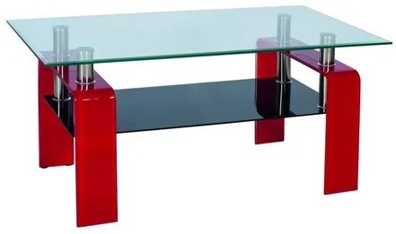 Konferenční stolek STELLA 110x60x55 cm červený