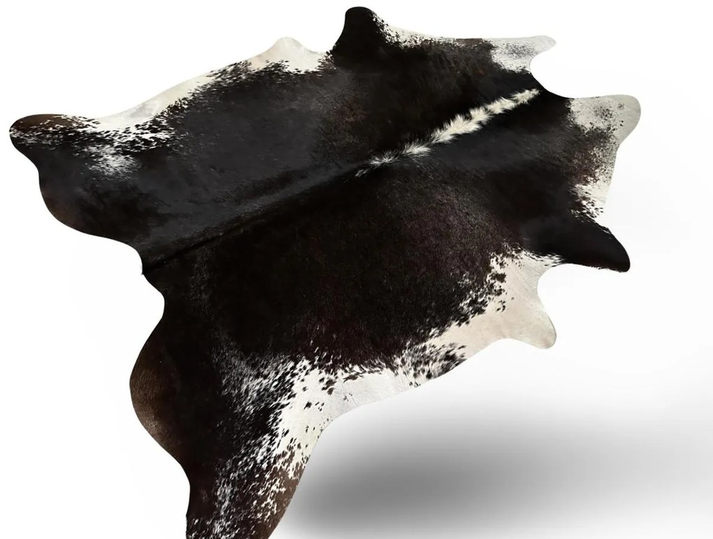 Dekorační hovězí kůže 3,5 m2 černobílá sůl a pepř 455 3,0 - 3,9 m2