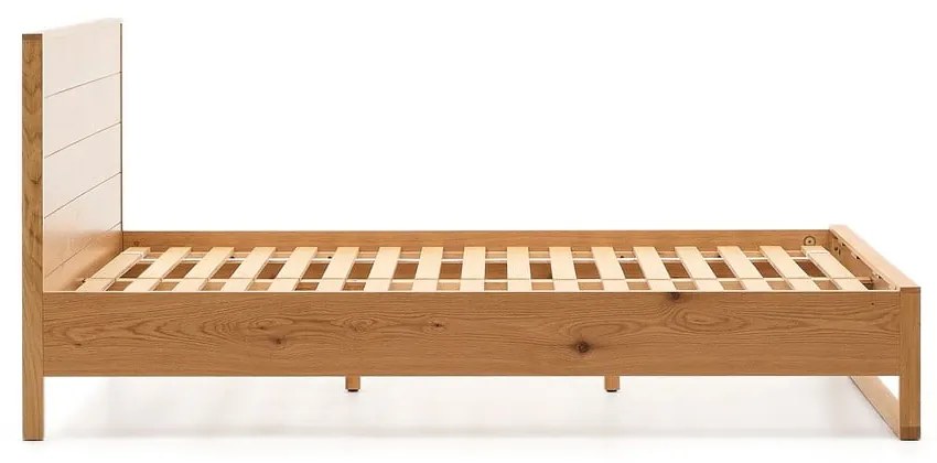 Dvoulůžková postel z dubového dřeva s roštem 180x200 cm v přírodní barvě Alguema – Kave Home