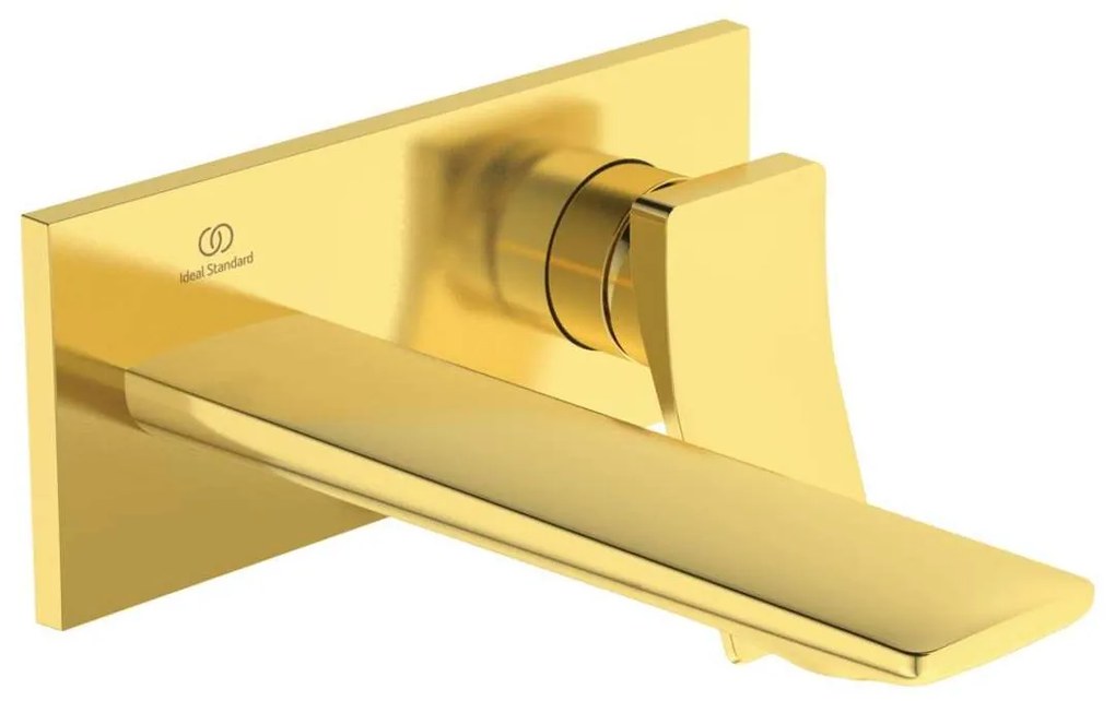 Ideal Standard Conca Tap - Umyvadlová baterie pod omítku, výtok 18 cm, Brushed Gold A7371A2