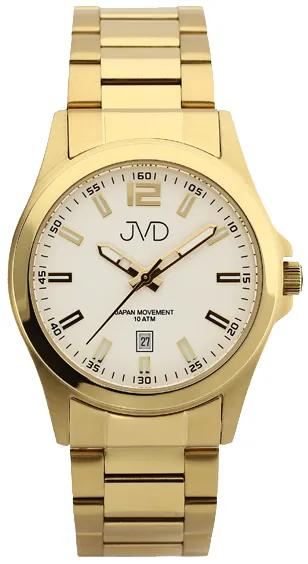 Ocelové zlacené náramkové hodinky JVD steel J1041.6 10ATM