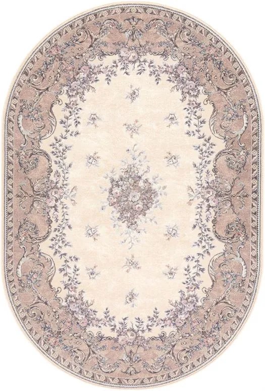 Oválný koberec Agnella Isfahan Dafne Alabastrový Rozměr: 140x190 cm