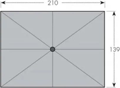 Doppler ALU WOOD zahradní slunečník 210 x 140 cm béžová