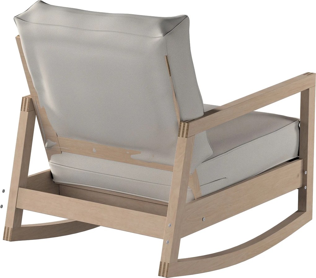 Potah na křeslo IKEA Lillberg barva šedá látka pletený vzor