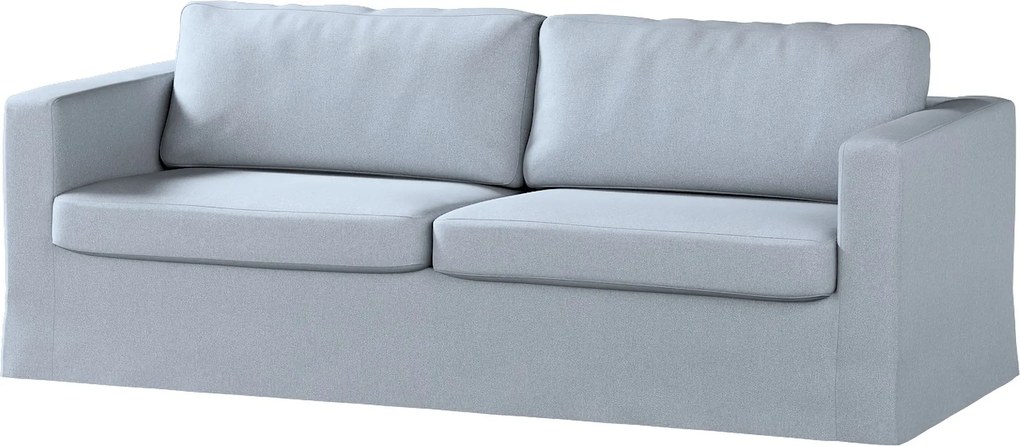 Potah na pohovku IKEA Karlstad 3-místná, nerozkládací, dlouhý barva modrá látka pletený vzor