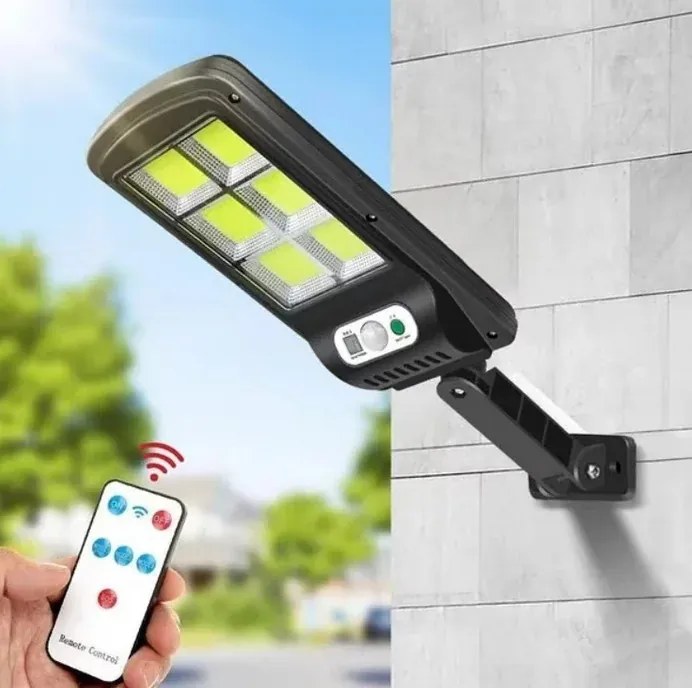 Solární zahradní LED lampa s pohybovým a soumrakovým senzorem - BK-120-B-6COB