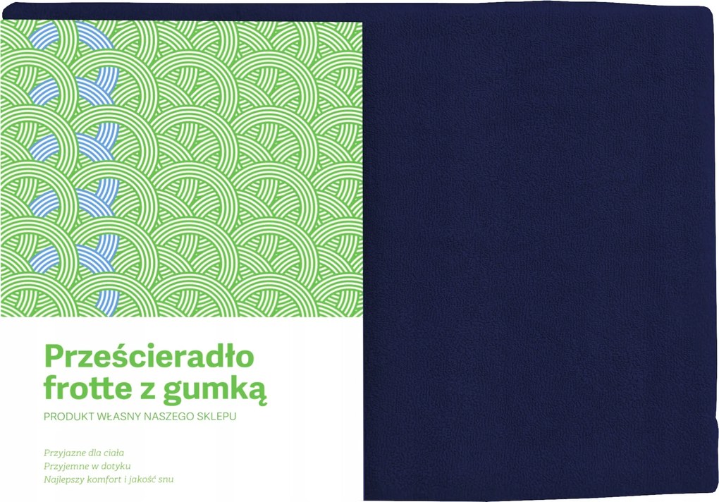 Froté Prostěradlo S Gumičkou 200x220 Graranátové Granátové Husté Navy Blue