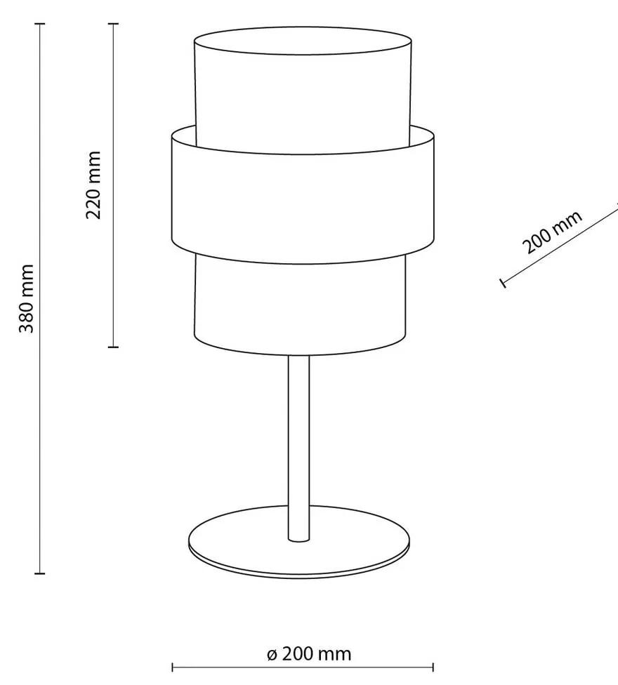 Stolní lampa Calisto, juta, přírodní hnědá, výška 38 cm