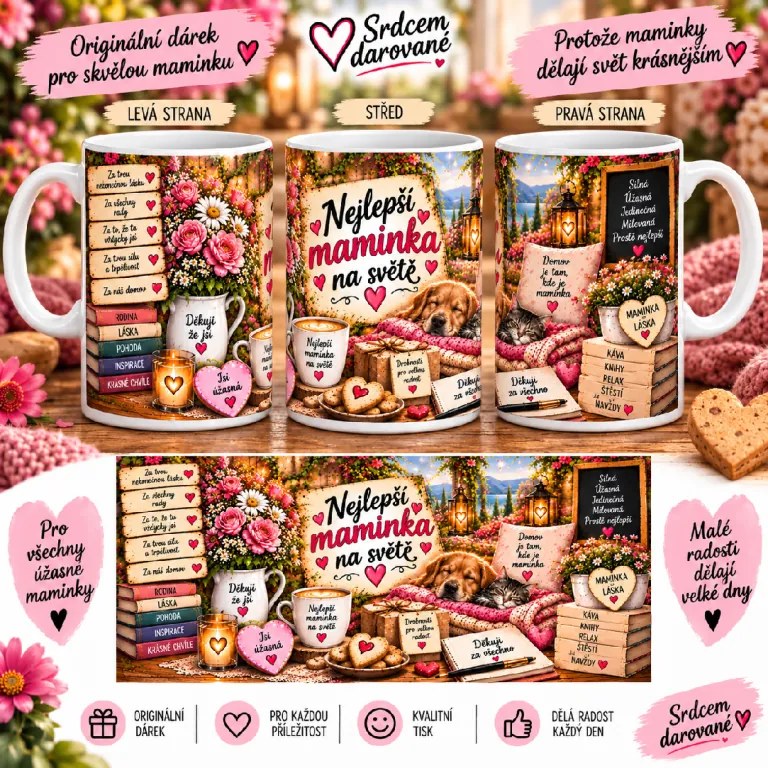 Hrnek pro maminku Nejlepší maminka na světě – dárek pro mámu 300 ml