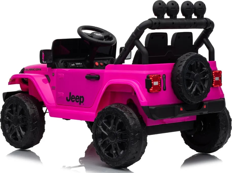 LEAN CARS Akumulátorové vozidlo Jeep Rubicon DK-JWR558 24 V, růžové