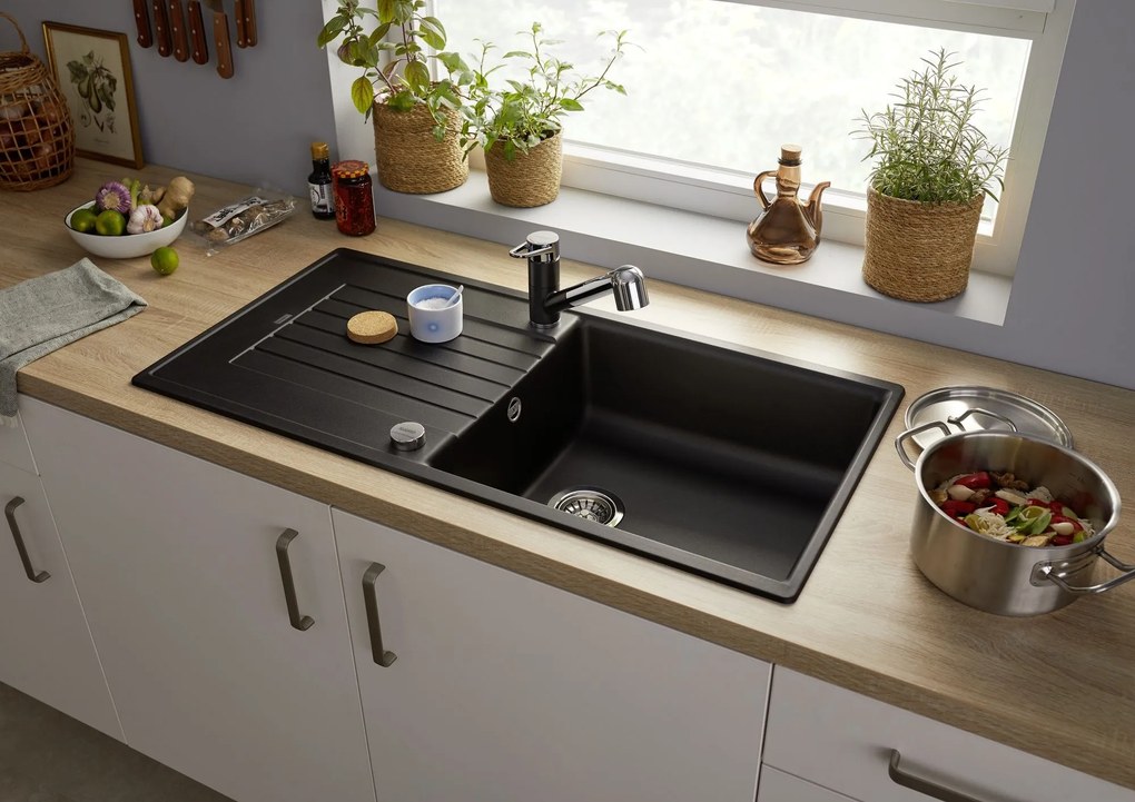 Blanco Zia XL 6 S, silgranitový dřez 1000x500x190 mm, 1-komorový, šedá vulkán, BLA-527400
