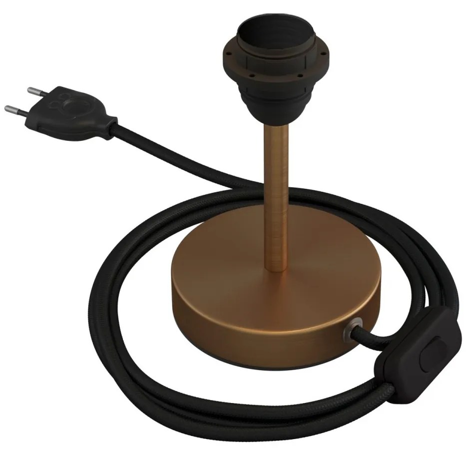 creative cables Kovová stolní lampa Alzaluce pro stínidlo Velikost: 25 cm, Barva: Matný bronz