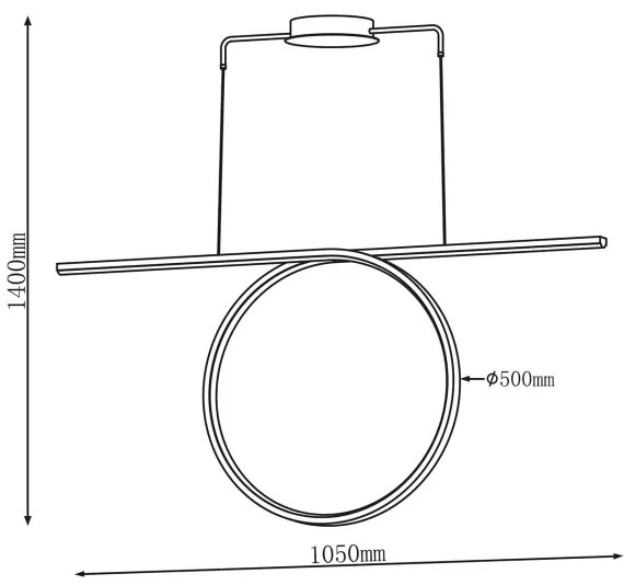LED Lustr na lanku ODETTA LED/42W/230V 4000K černá
