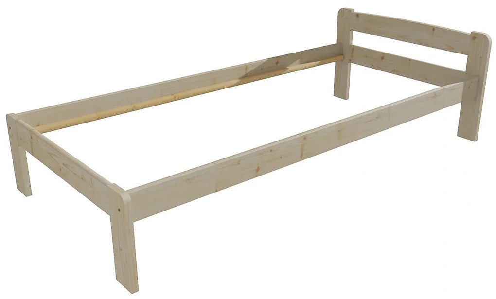 Jednolůžková postel VMK009A (Barva dřeva: surové dřevo, Rozměr: 90 x 200 cm)