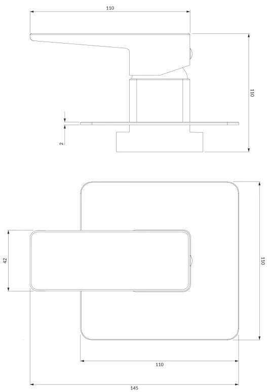 Omnires PARMA PM7445BL Podomítková sprchová baterie, matná černá - Omnires
