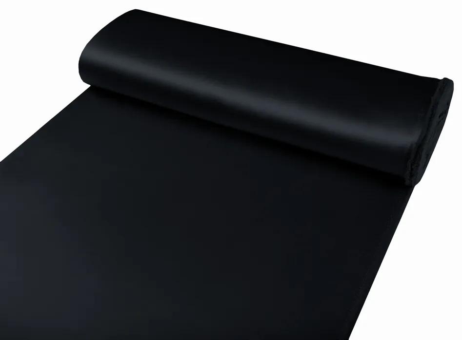 Biante Saténový závěs LUX-026 Černý 140x210 cm