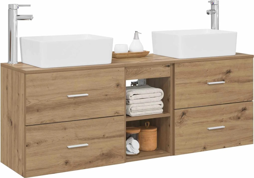 Sada koupelnových skříněk 3 ks Dub artisan 53 x 34,5 x 63 cm 3405858