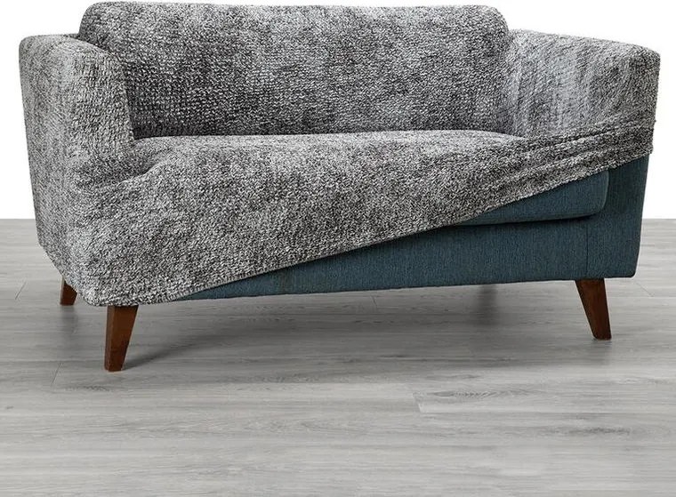 Bielastické potahy MARMO šedé křeslo ušák (š. 60 - 110 cm)